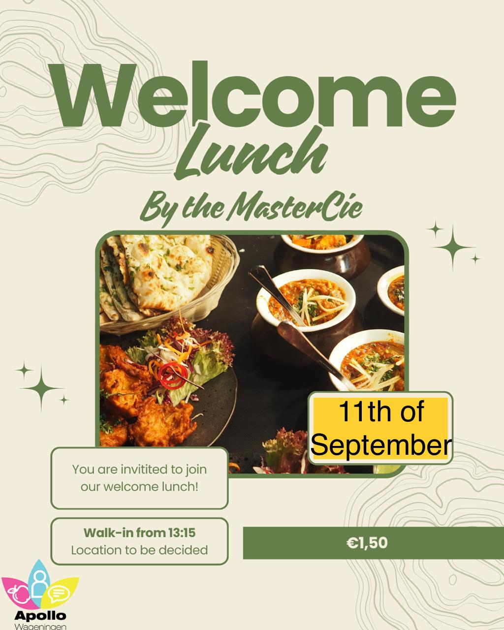 Welcome Back Lunch Mastercie – Apollo Wageningen